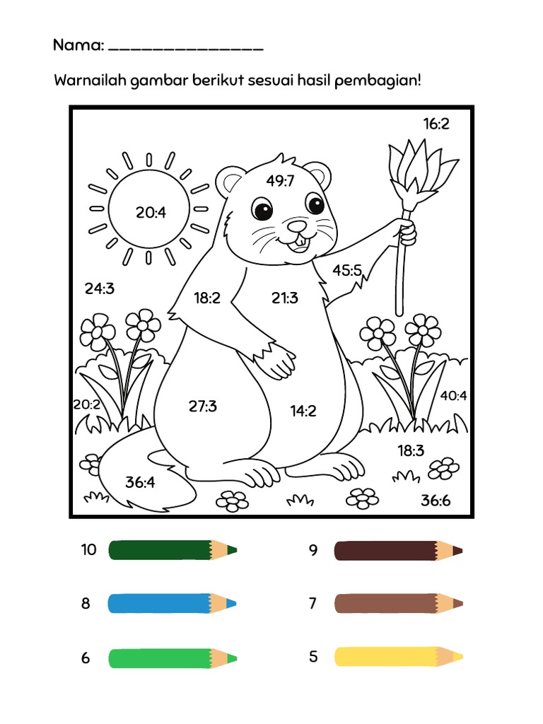 LKPD Mewarnai Matematika | PDF