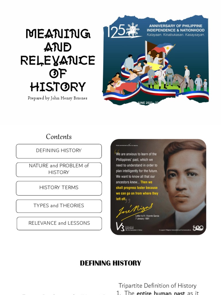 Lesson 1 Meaning and Relevance of History | PDF | Truth | Knowledge