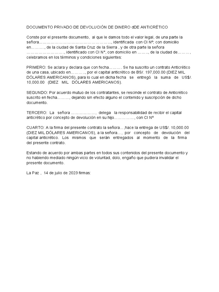 Devolucion | PDF | Derecho