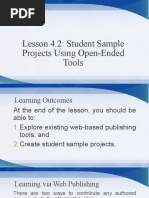 Sle (TTL2) Student Sample Projects Using Open-Ended Tools | PDF | Learning | Copyright
