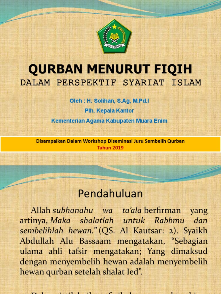 Panduan Qurban Menurut Fiqih Islam | PDF