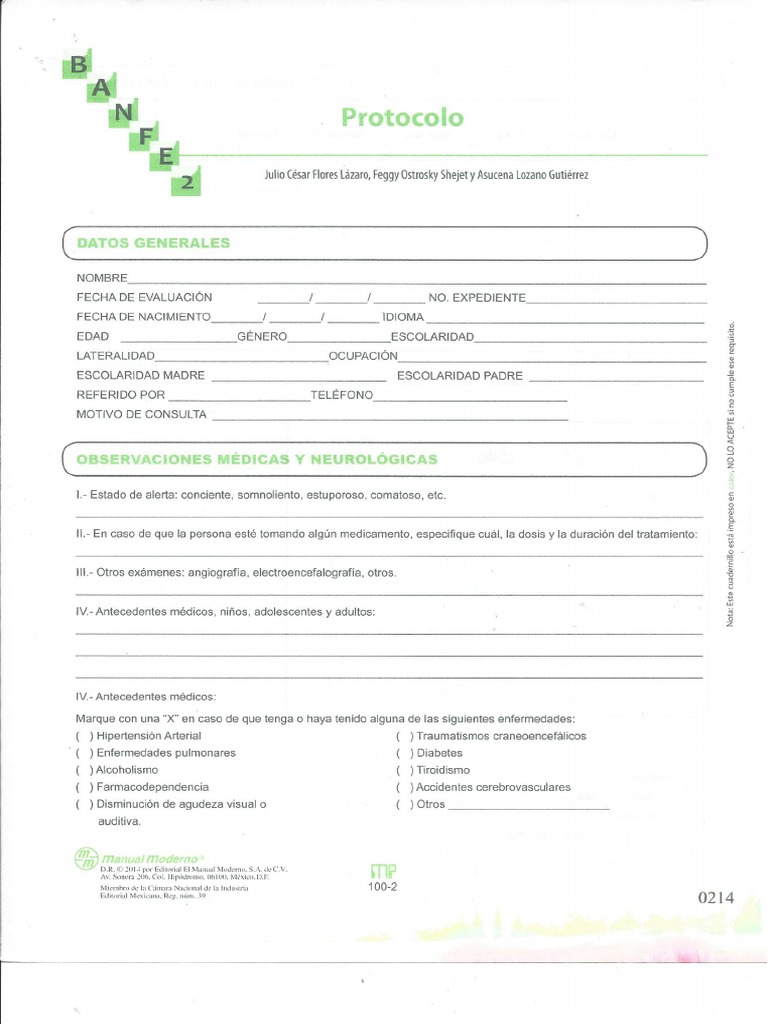 PROTOCOLO BANFEN (1) | PDF