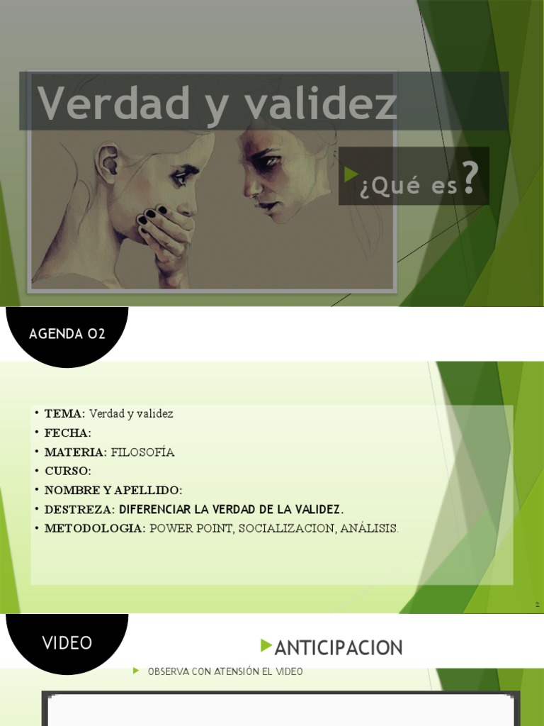 La Verdad y La Validez FILOSOFÍA AGENDA 3 | PDF | Argumento | Verdad