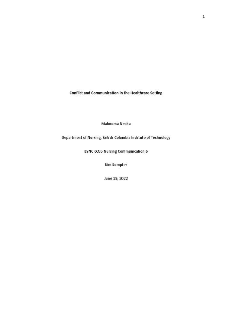 Conflict Paper | PDF | Empathy | Motivational