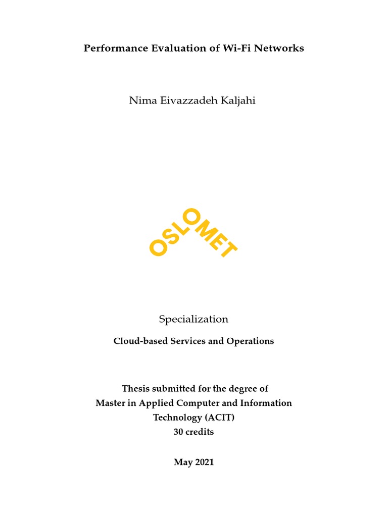 Wi-Fi Network Performance Evaluation | PDF | Computer Network ...