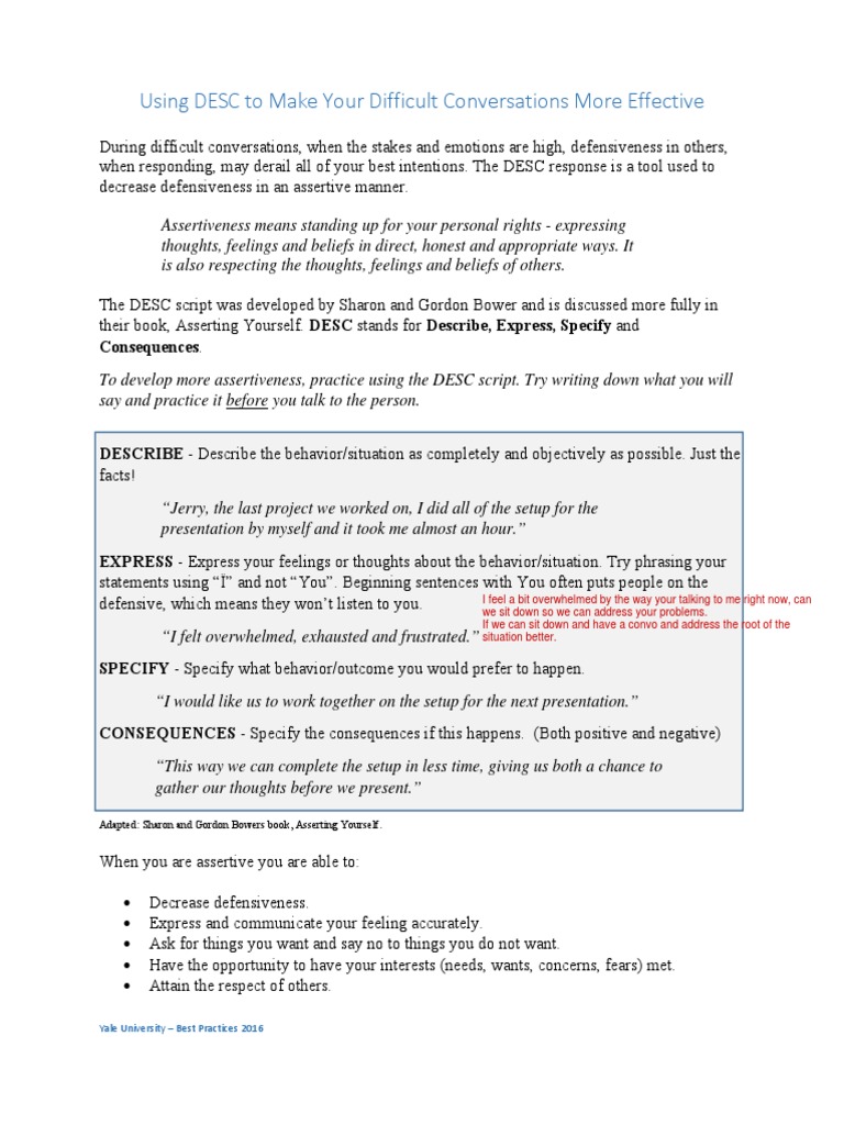 DESC Model | PDF | Thought | Feeling