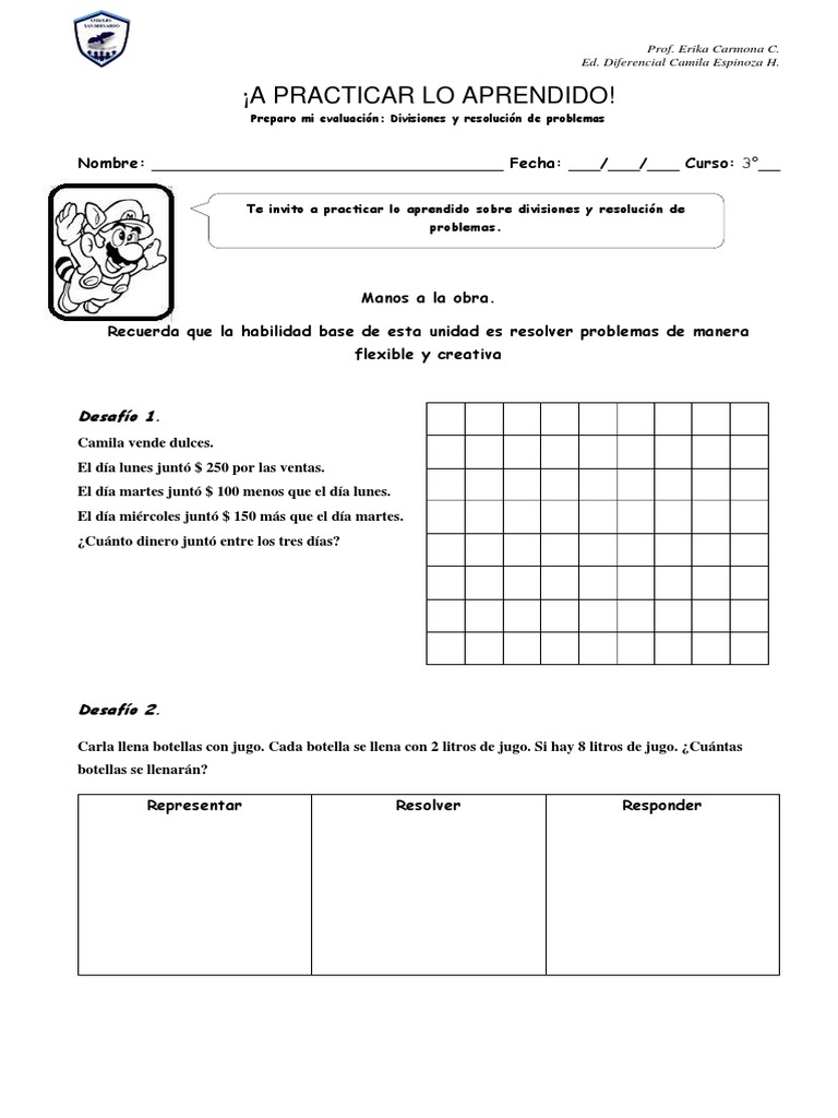 Guía Número 1. Unidad de Divisiones | PDF