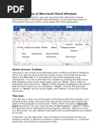 Lesson 1 Parts of Microsoft Word | PDF | Microsoft Windows | Graphical User Interfaces