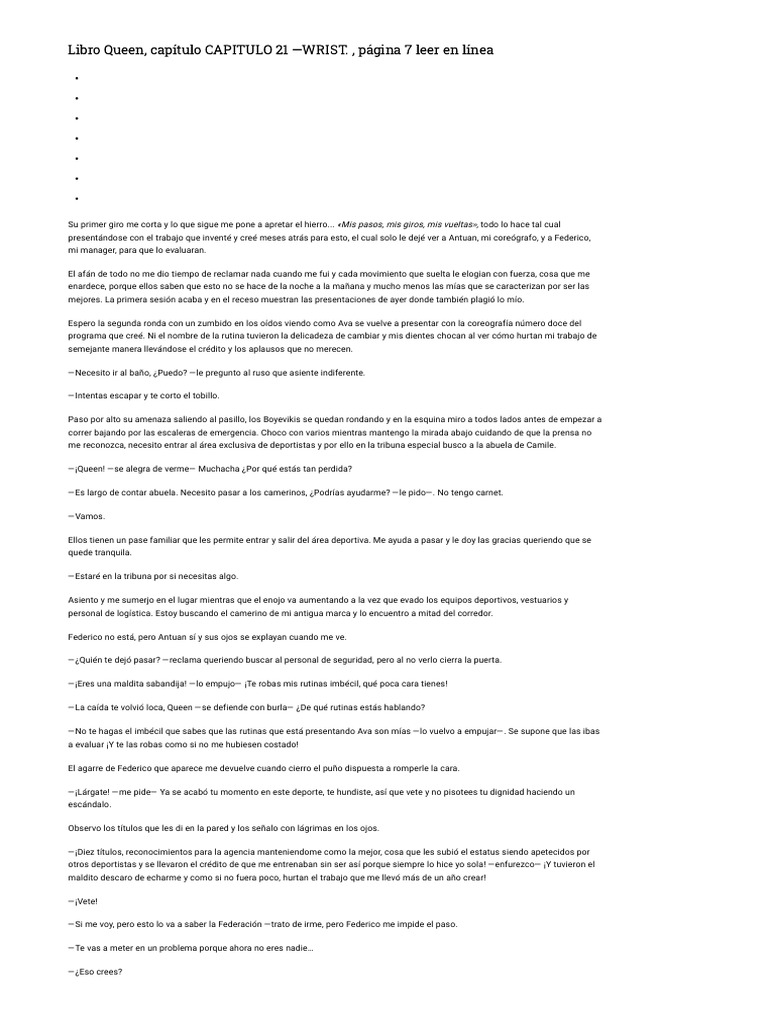 8 - Libro Queen, Capitulo 21 - Wrist | PDF