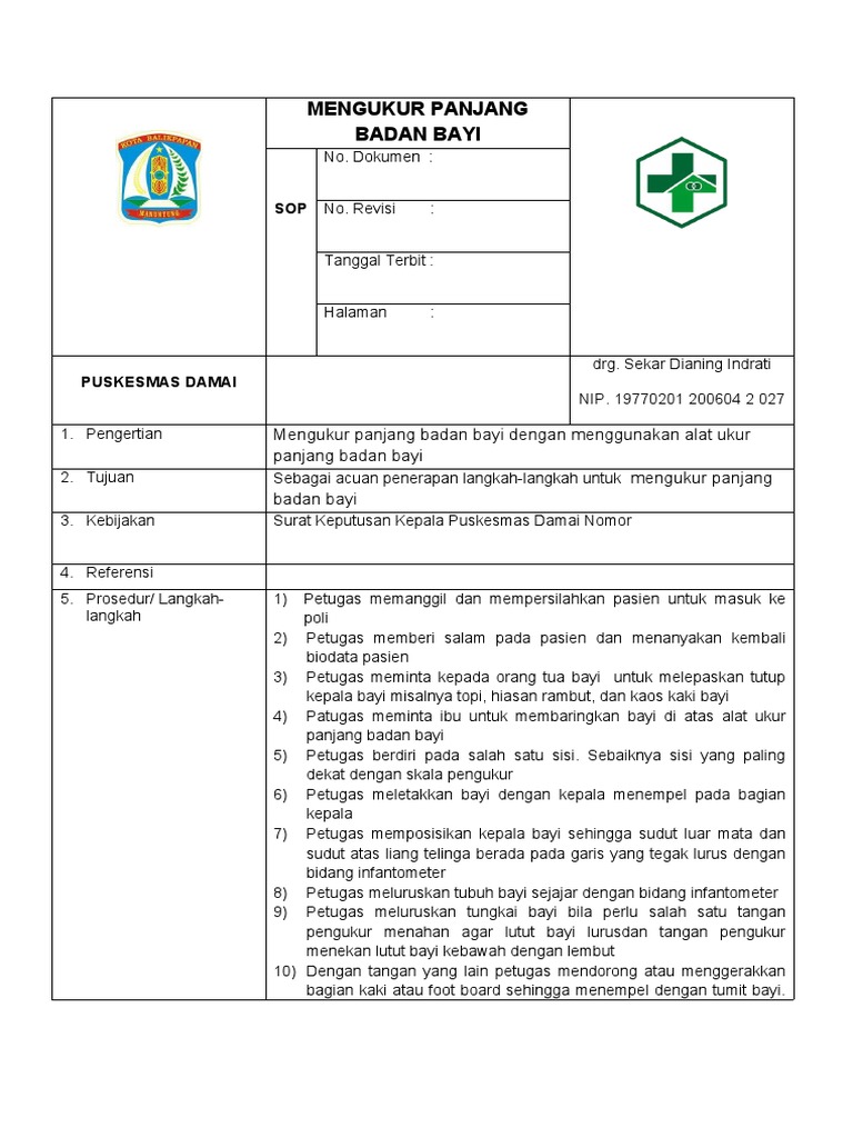 SOP Mengukur PB Bayi | PDF