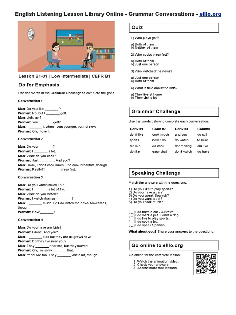 B1 Grammar Conversations Book | PDF | Linguistics