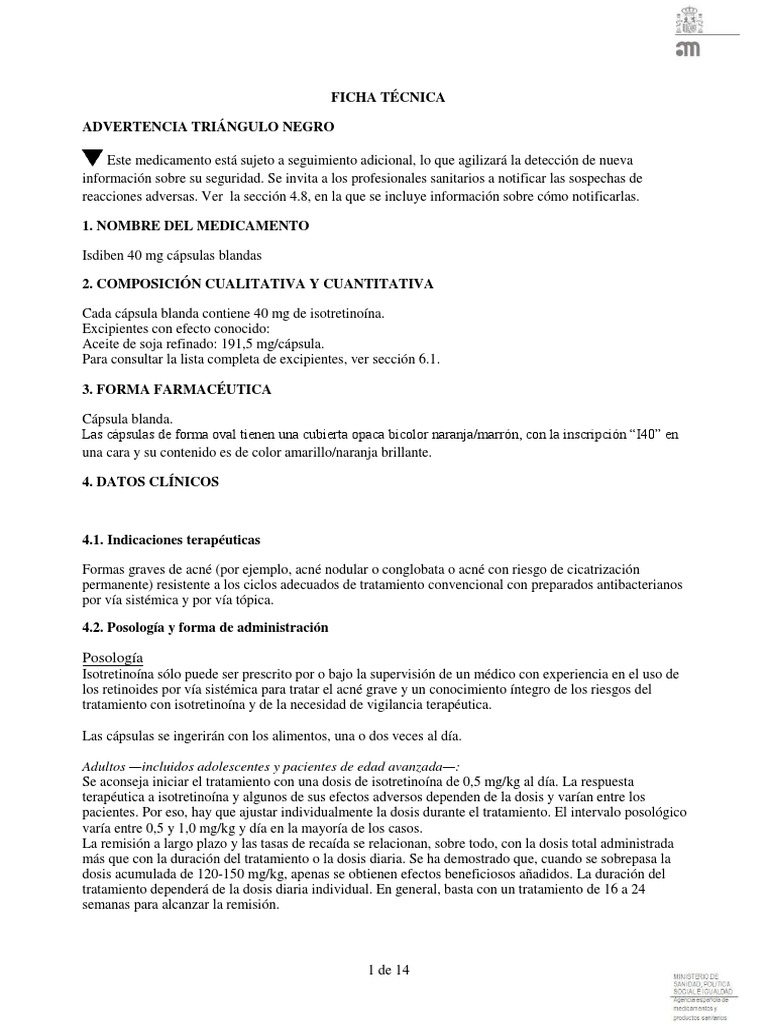 Isotretinoina 1 | PDF | Control de la natalidad | El embarazo