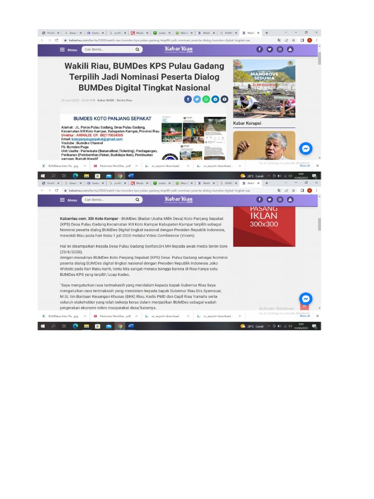 profil BUMDESA KOTO PANJANG SEPAKAT KAMPAR | PDF