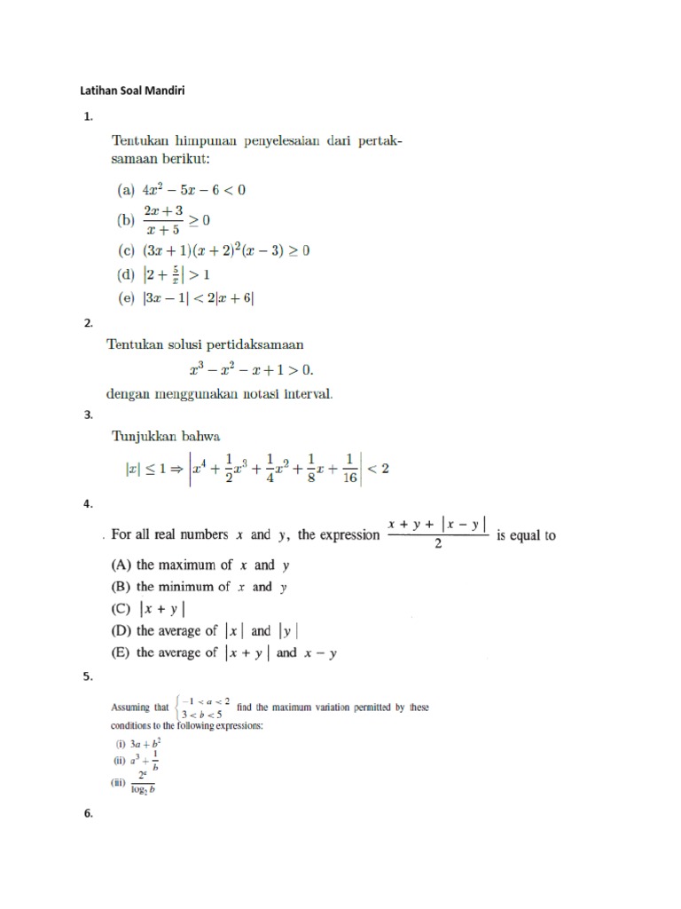 Latihan Soal Mandiri | PDF