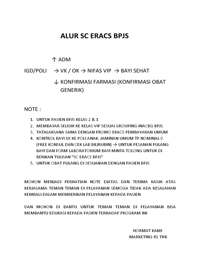 Alur SC Eracs BPJS | PDF