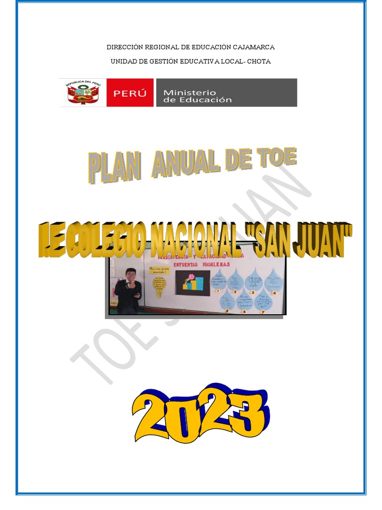 Plan de Toe-Institucional, Sanjuan | PDF