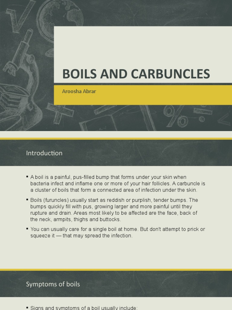 Boils and Carbuncles: Causes, Symptoms, Treatment | PDF | Diseases And ...