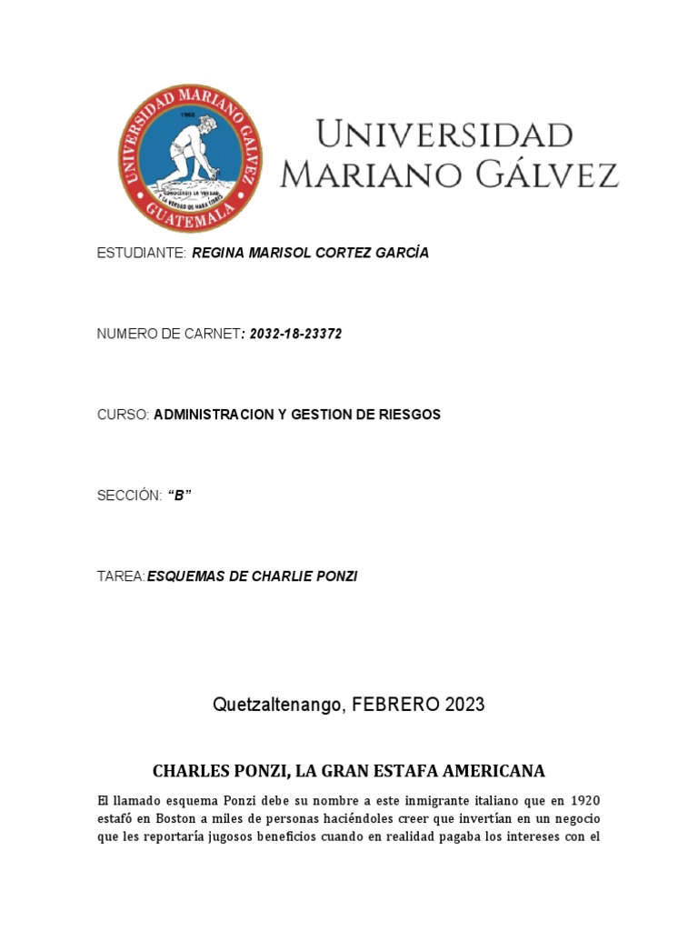 Charles Ponzi | PDF | Esquema Ponzi | Business
