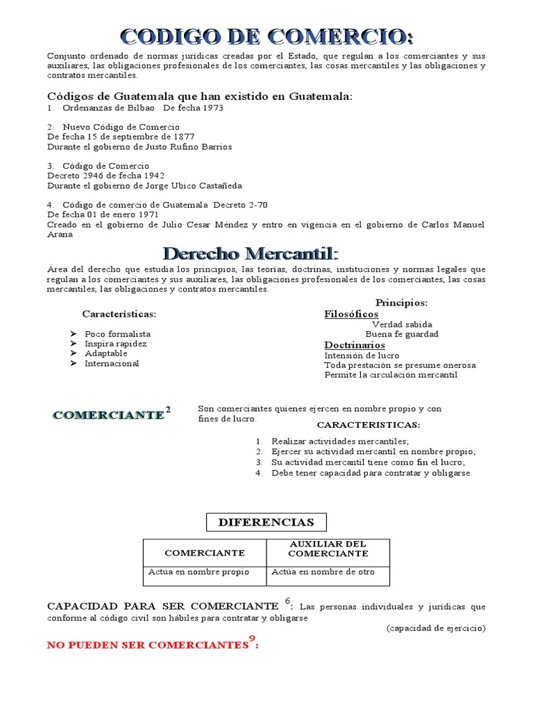 Historia del Código de Comercio Guatemala | PDF | Sociedad de ...