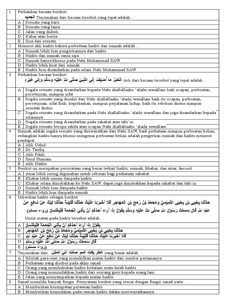Qurdis X Non PK Genap 2022-2023 | PDF