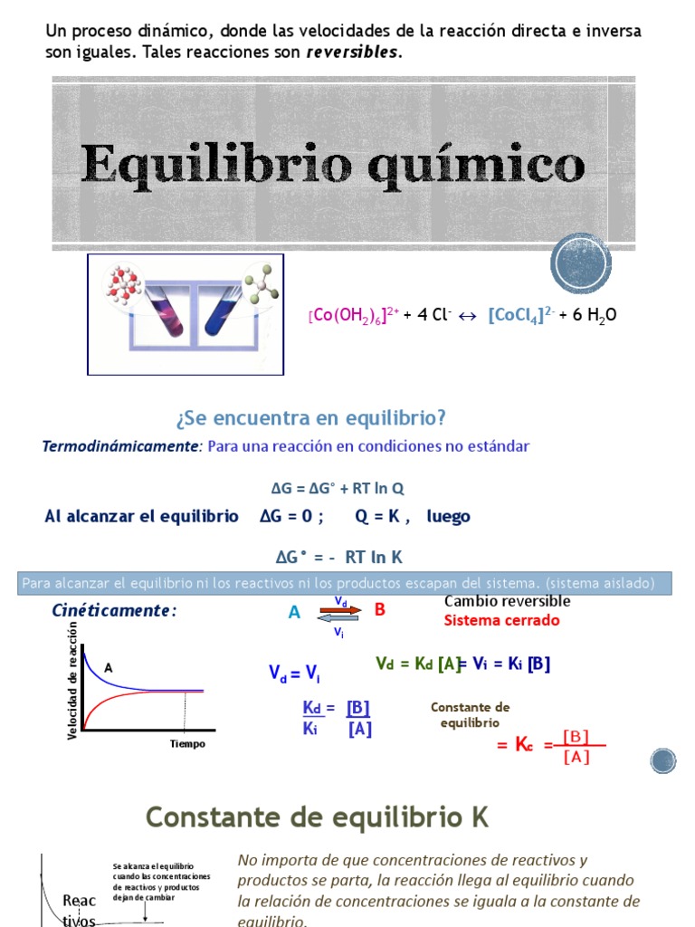 Equilibrio Químico: Conceptos Clave | PDF | Solución tampón ...