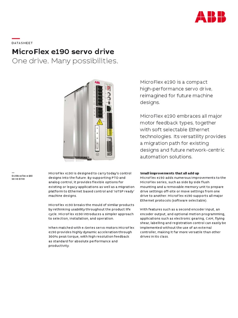 Abb Microflex E190 Leaflet 06 21 18 2627 | PDF | Servomechanism ...