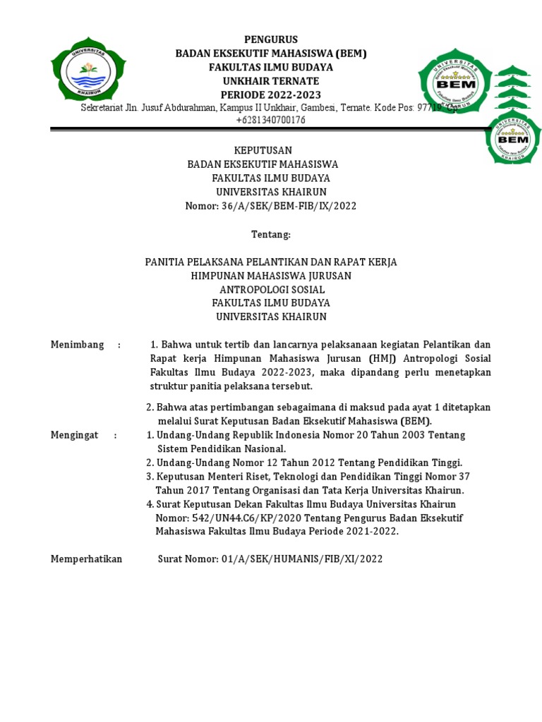 SKP Pelantikan Humanis | PDF