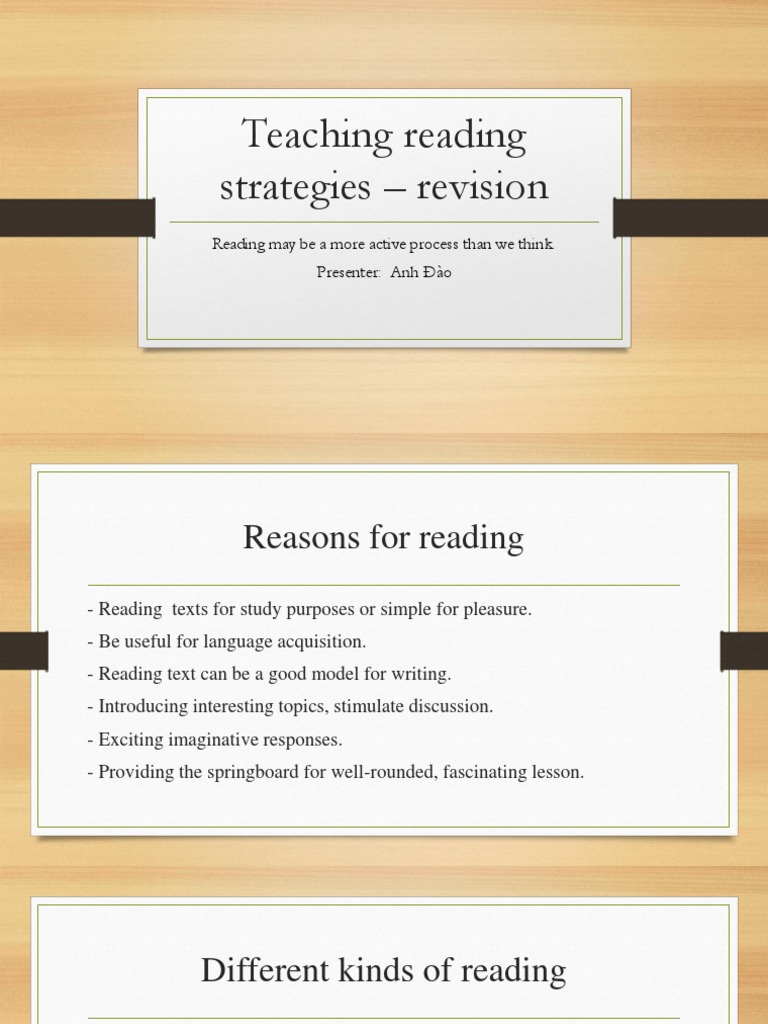 Teaching Reading Revision | PDF | Reading Comprehension | Speed Reading