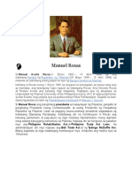 Talambuhay Ni Manuel A. Roxas | PDF