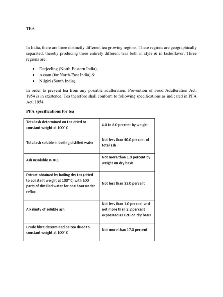 TEA Notes | PDF | Polyphenol | Tea