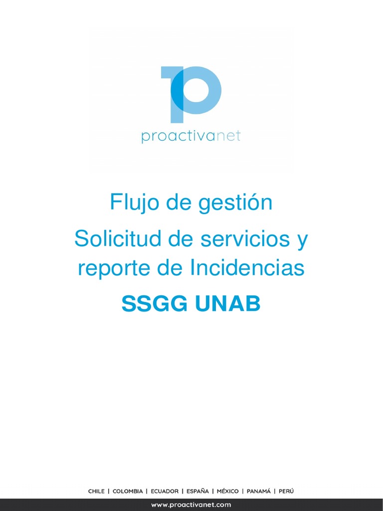 UNAB - Flujo de Gestión de Tickets SSGG V 1.0 | PDF | Informática