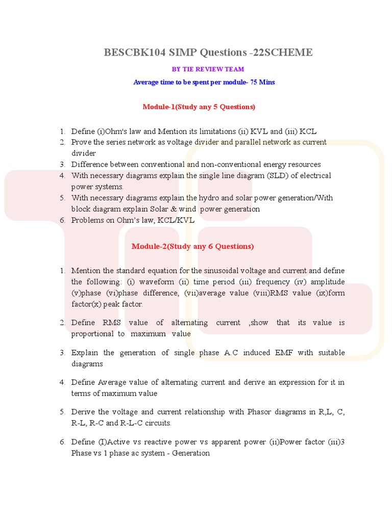 Intro To Electrical Engg-SIMP (1) PDF | PDF | Electric Motor | Ac Power