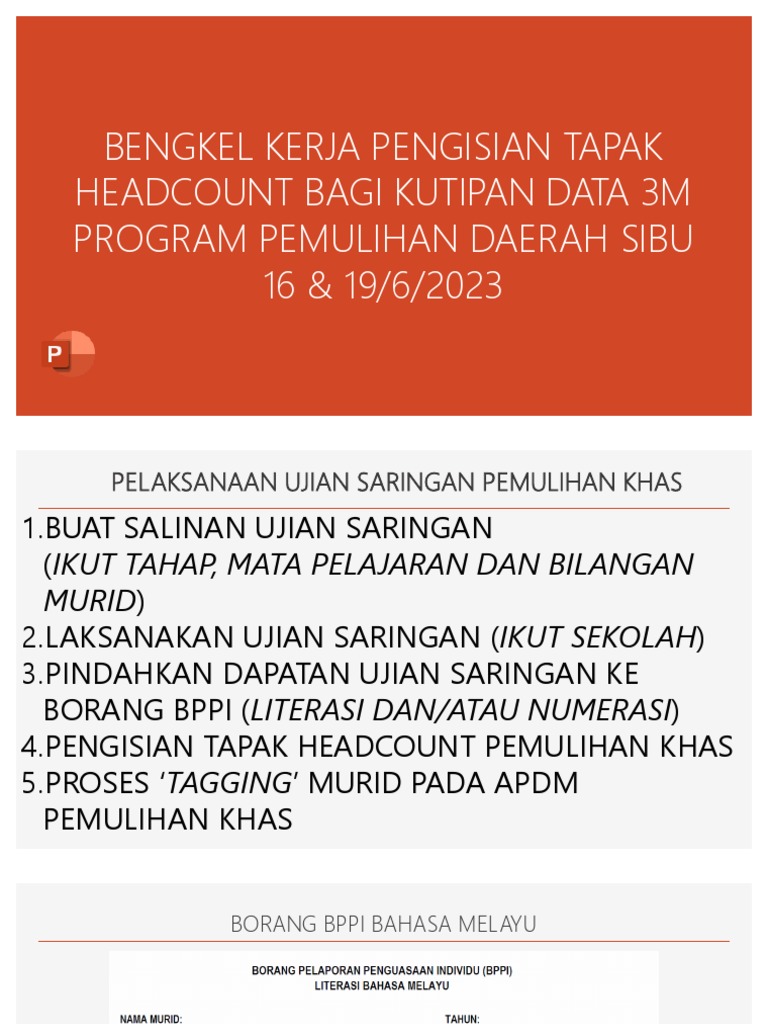Pembugaran Tapak Headcount Pemulihan Khas 2023 | PDF