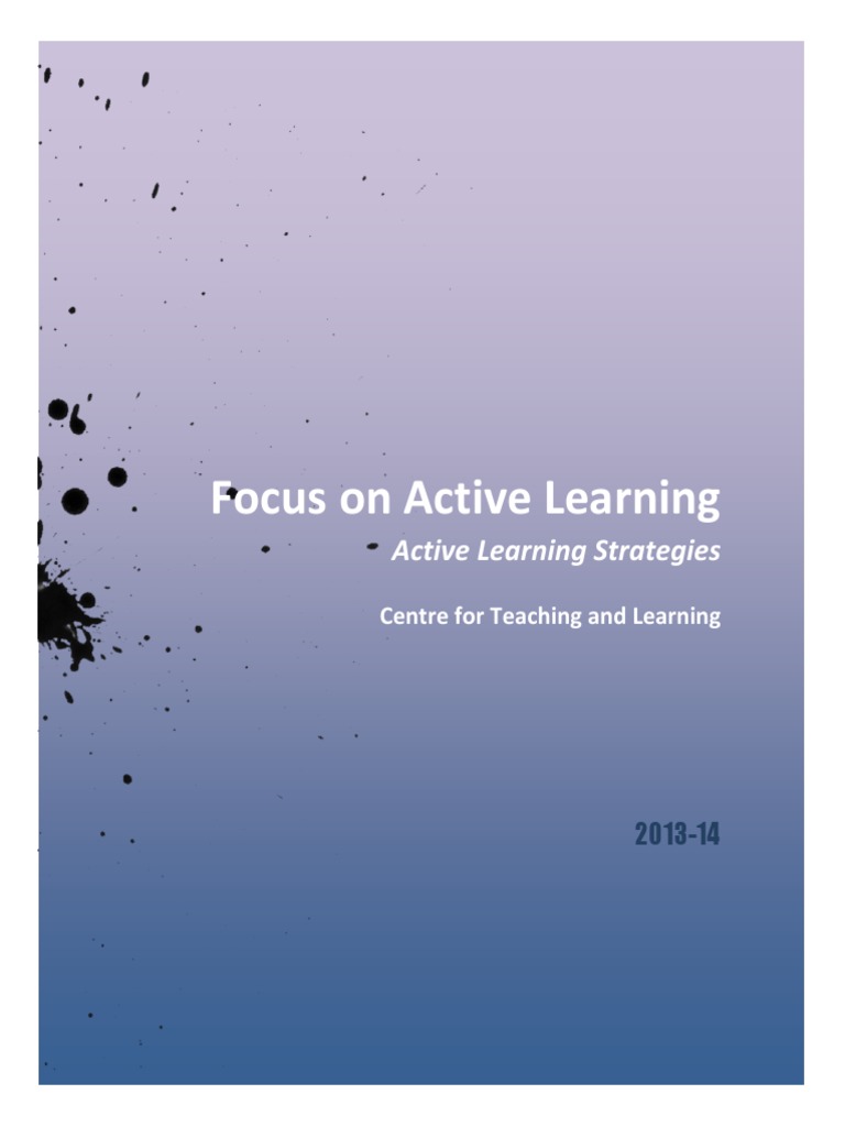 Active Learning Strategies | PDF | Learning | Lecture