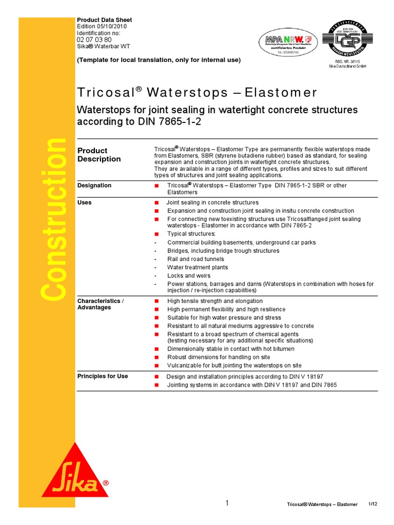 Tricosal | PDF | Concrete | Stress (Mechanics)