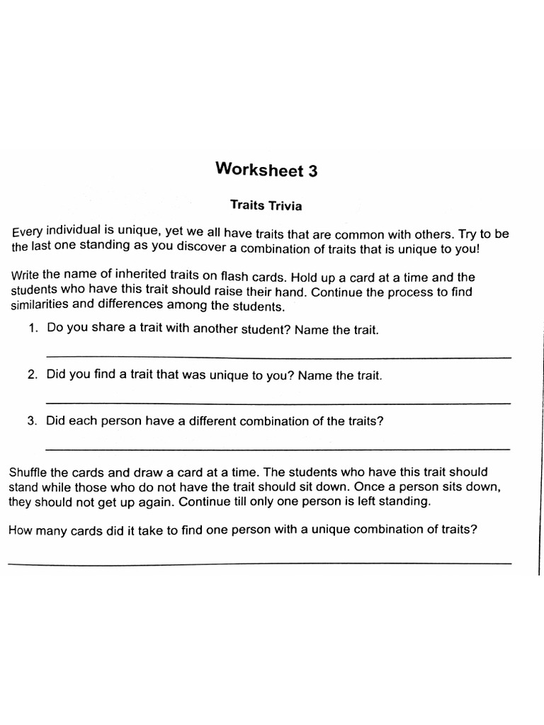 Gr 7 HPE Worksheets Chapter 1 | PDF