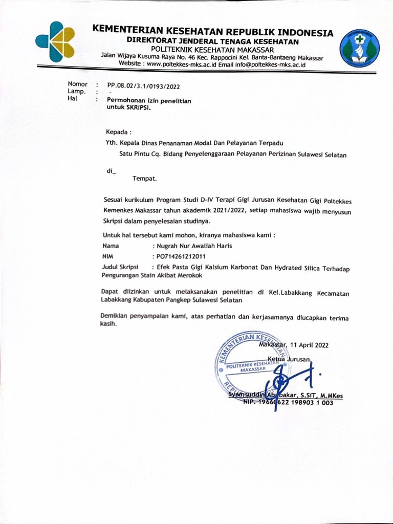 Lampiran Surat 1 | PDF