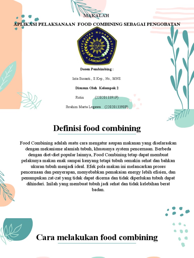 KEL.2 Food Combining | PDF