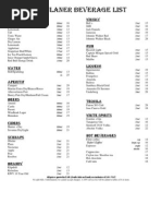 Minibar Price List and Menu Items | PDF | Alcoholic Drinks | Drink