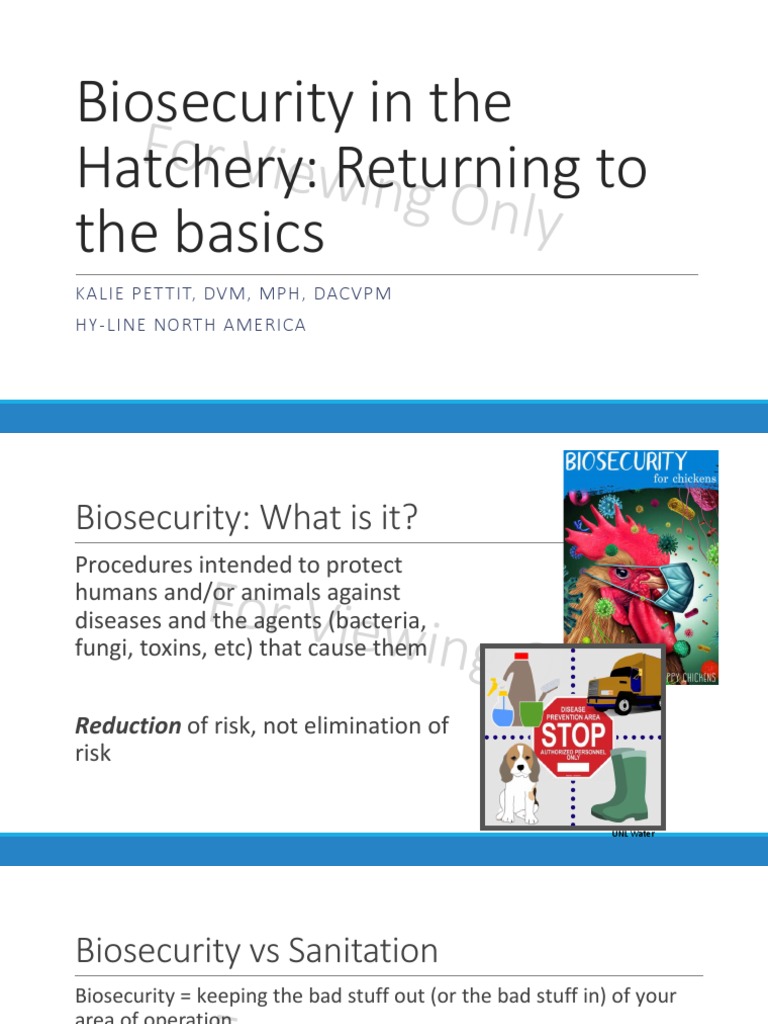 Biosecurity in The Hatchery - Back To Basics | PDF | Science ...