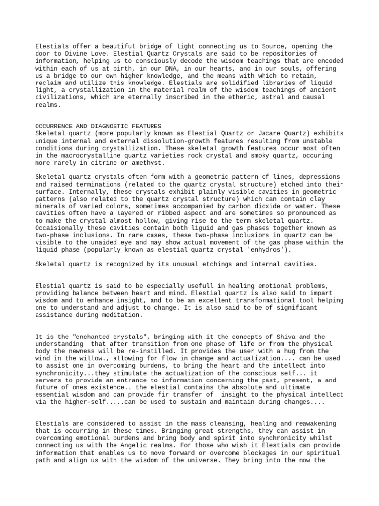 Elestial Quartz Pdf Quartz