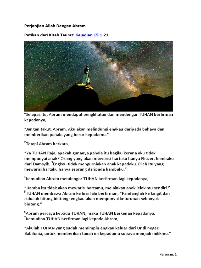 5.perjanjian Allah Dengan Abram | PDF