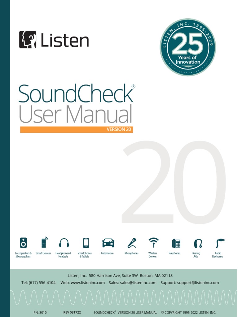Manual SoundCheck 20 V20220321 | PDF | Information And Communications ...