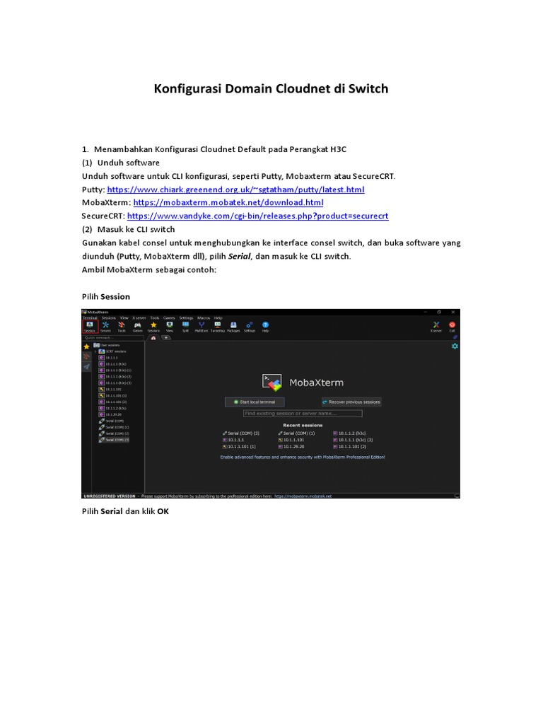 Konfigurasi Domain Cloudnet Di Switch | PDF