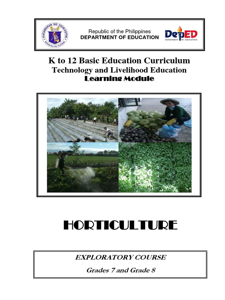 K To 12 Horticulture Learning Module | PDF | Area | Plough