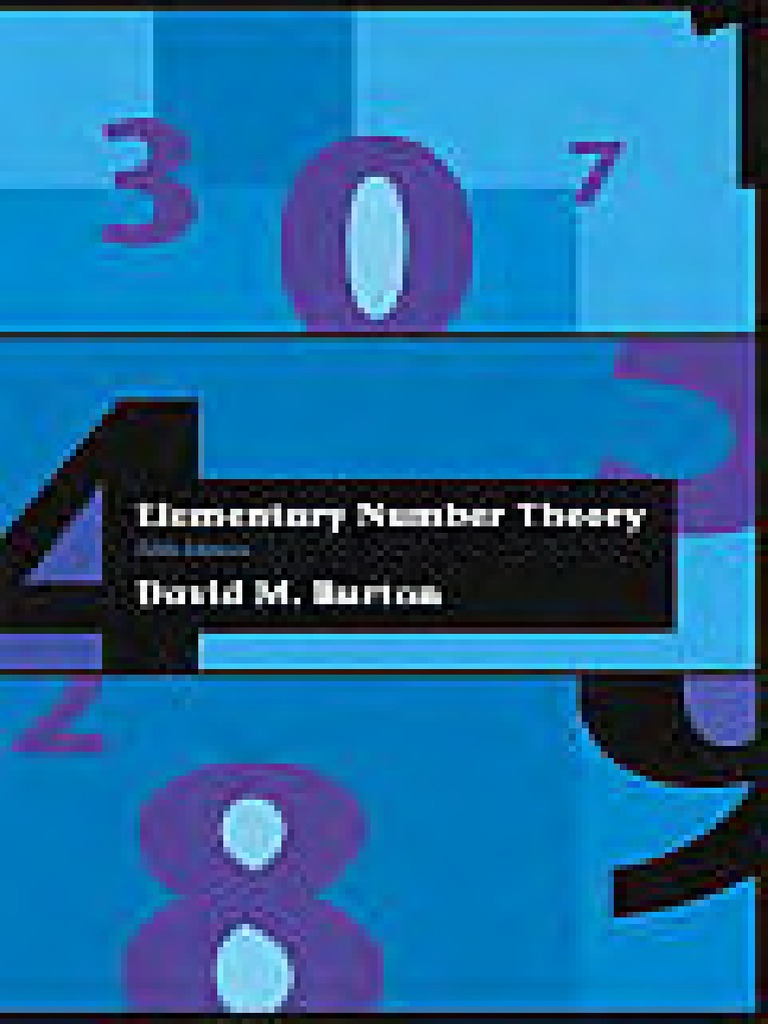 David M. Burton - Elementary Number Theory, 5th Edition (2002) | PDF | Mathematical Analysis ...