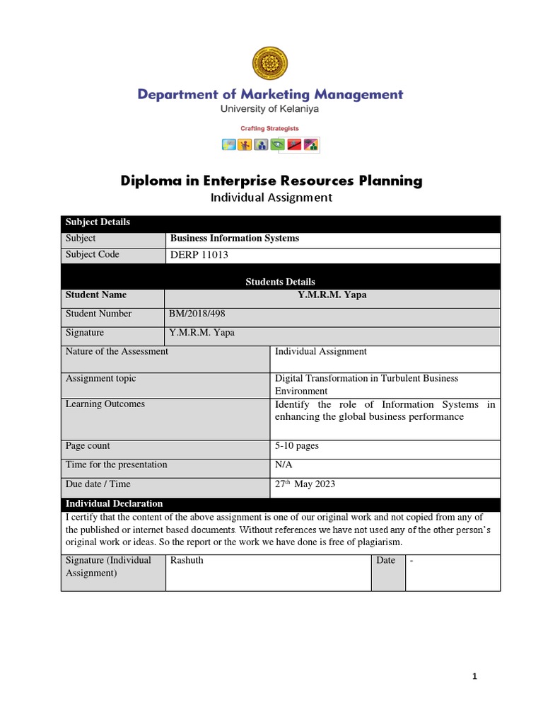 Individual Assignment - BIS | PDF | Business | Technology & Engineering