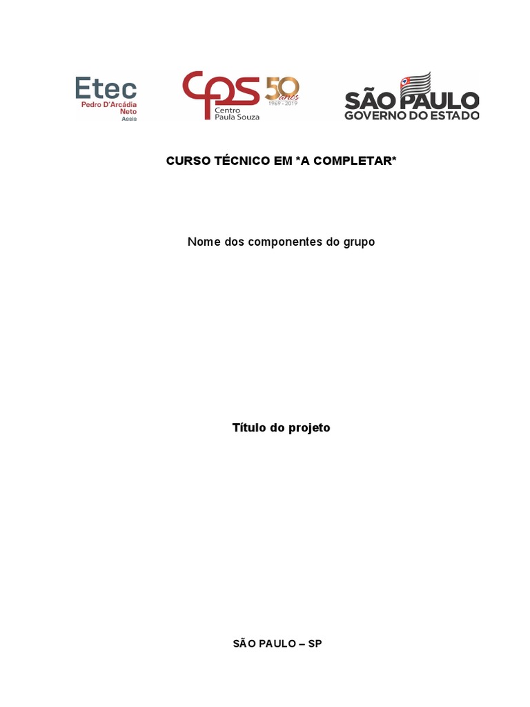Modelo Monografia Tcc Etec Assis Pdf Abstract Resumo