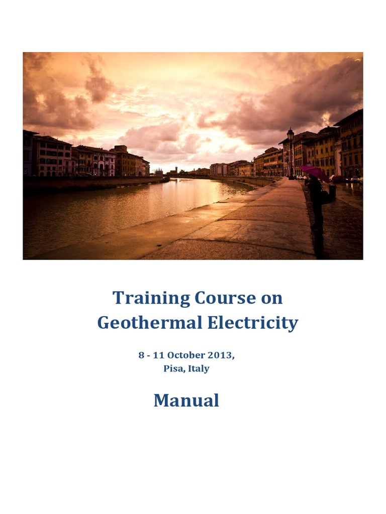 GEOELEC Training Manual Pisa 12-09-13 Rev1 | PDF | Heat | Geothermal Energy