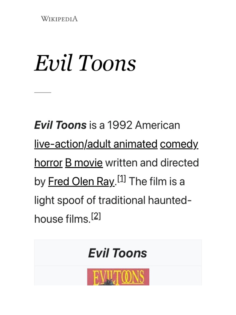 Evil Toons - Wikipedia | PDF